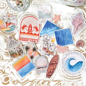 Christian Beach Lover Sticker Pack | Beach Bum Gift for Beach Lover ...