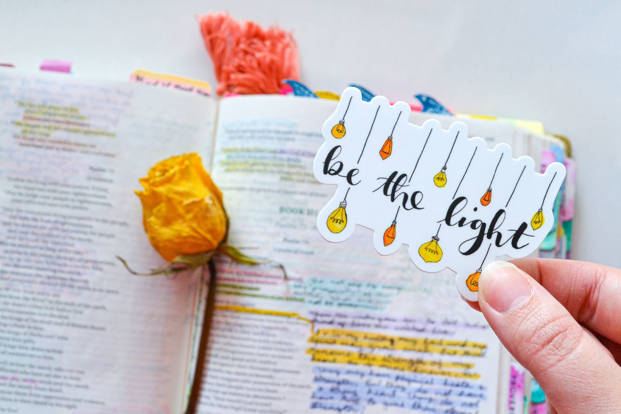 Be The Light Christian Sticker Bible Verse Sticker | Etsy