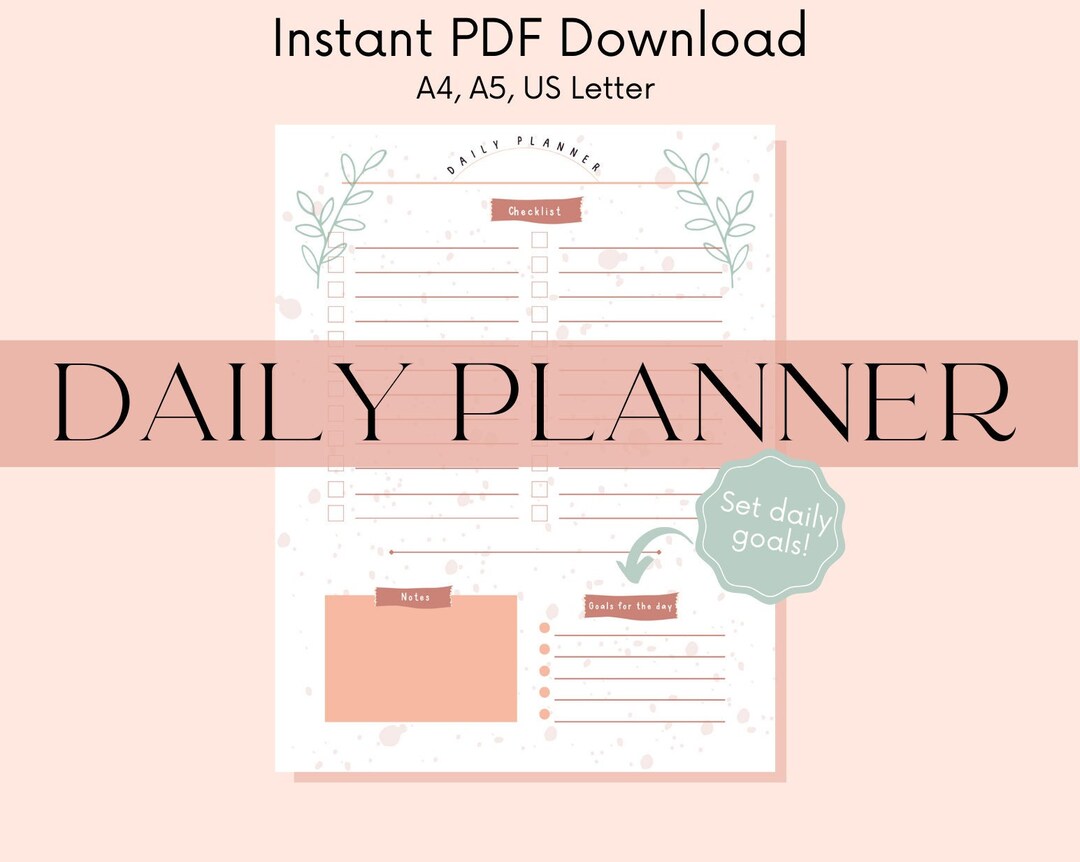 Pink Minimalist Printable Planner | Goal Setting Printable Planner ...