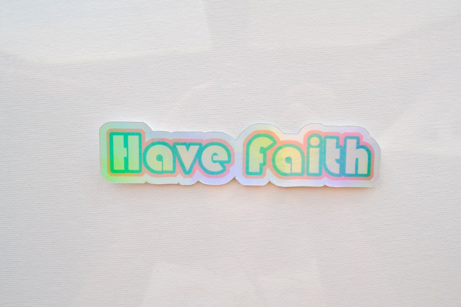 Have Faith Holographic Christian Sticker Waterproof sticker | Etsy