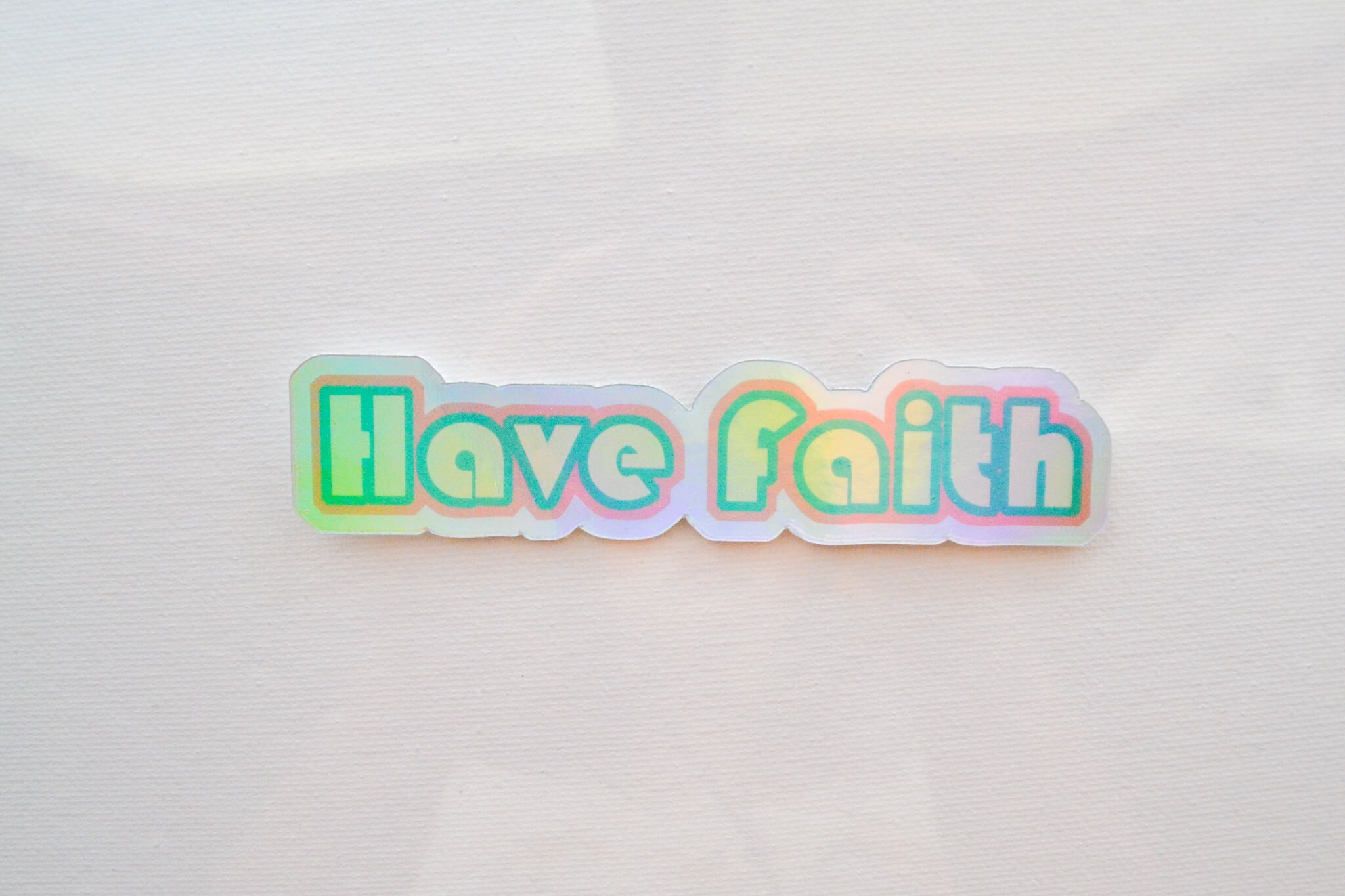 Have Faith Holographic Christian Sticker Waterproof sticker | Etsy