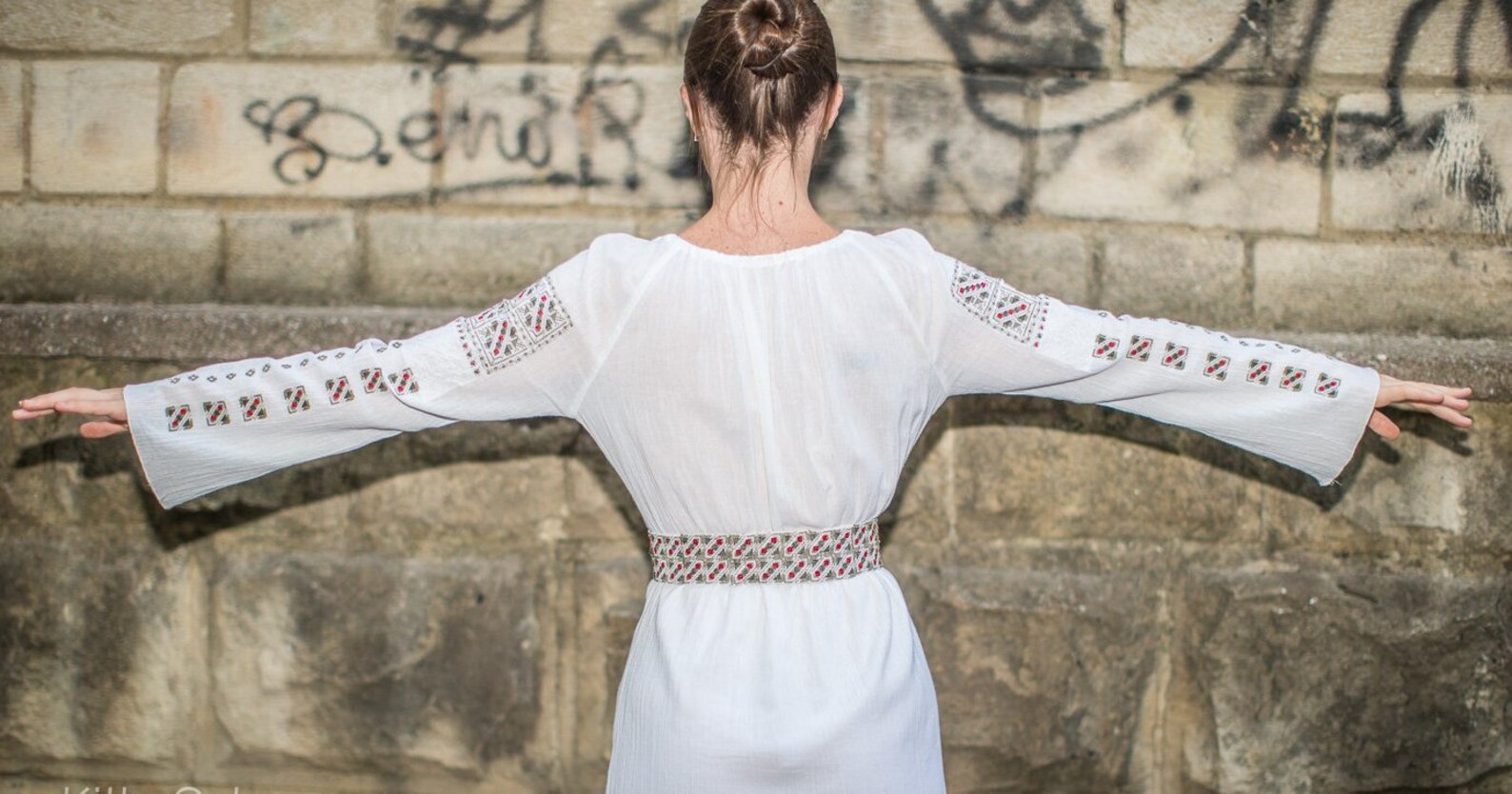 Dress With Traditional Romanian Embroidery - Etsy