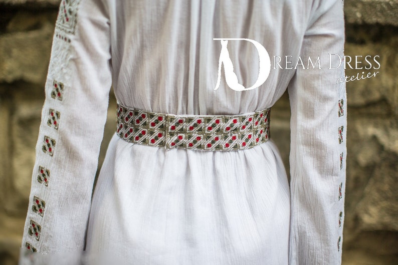 Dress With Traditional Romanian Embroidery - Etsy