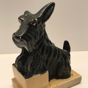 Vintage Chalkware Scottish Terrier Dog Puppy Single Bookend - Etsy