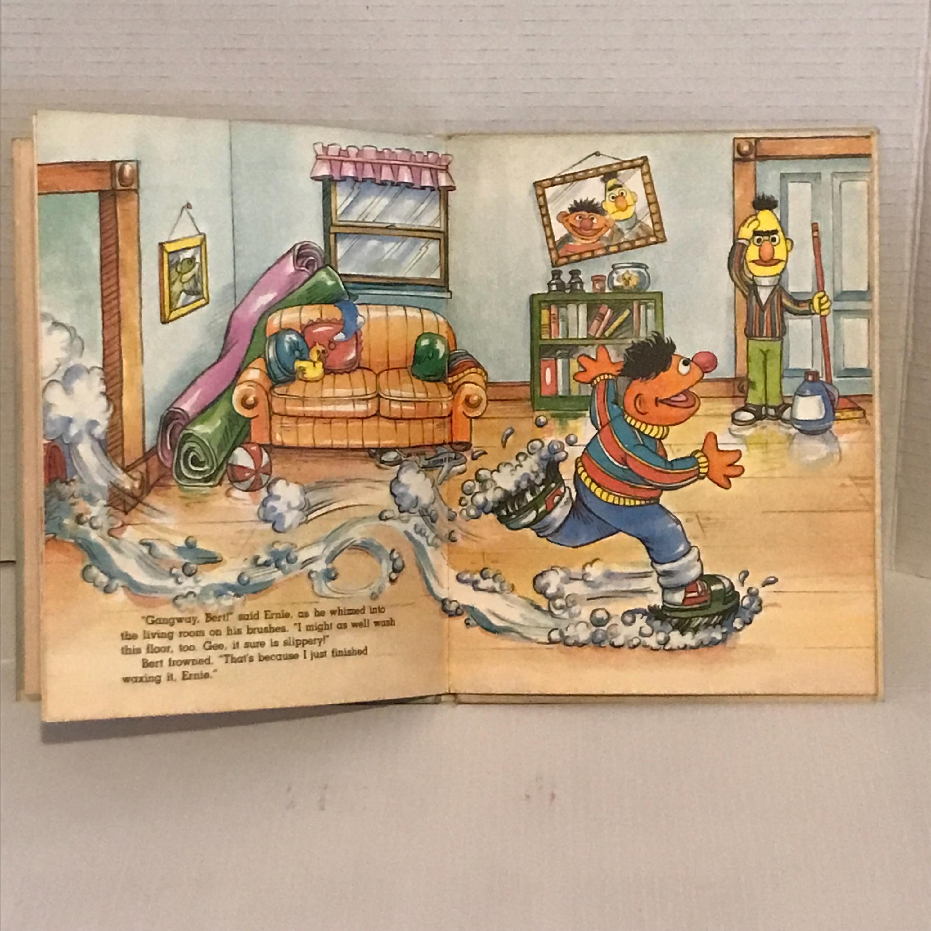 Vintage 1980 Spring Cleaning Bert and Ernie Children's Book Sesame ...