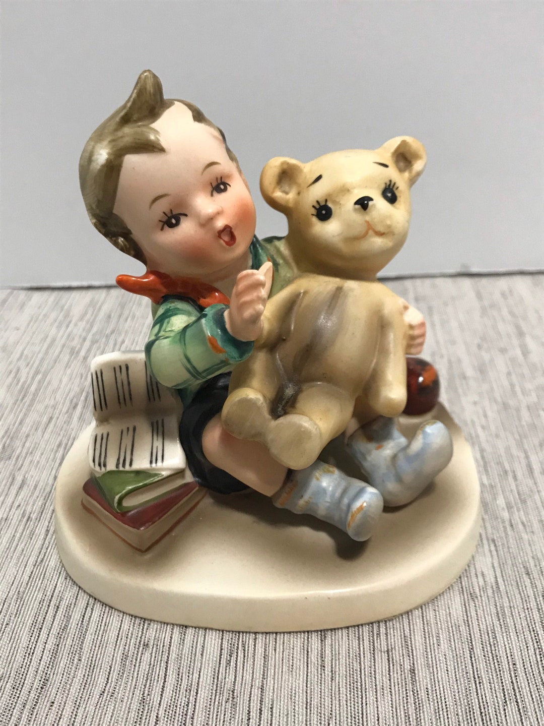 Vintage Napco Napcoware Boy With Teddy Bear Figurine AH3967C - Etsy