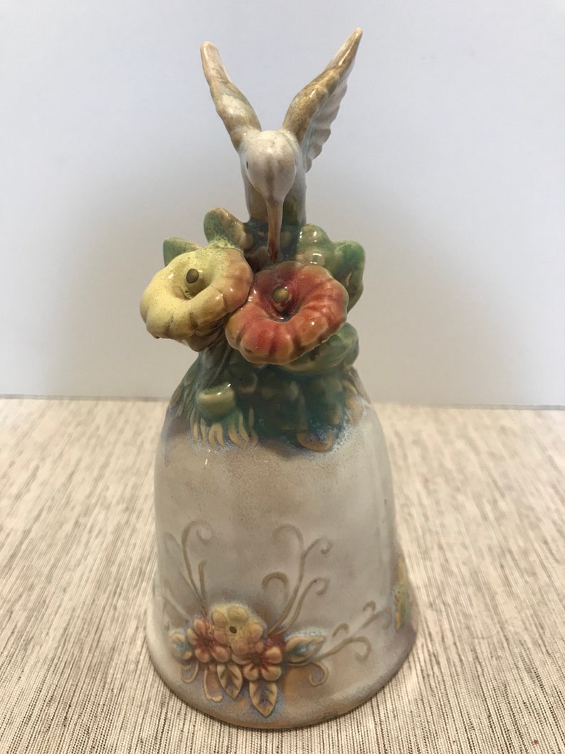 Unique Hummingbird With Flowers Pottery Collector Bell - Etsy