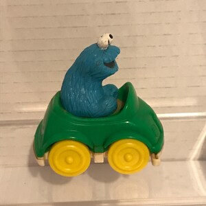 Vintage 1980s Tyco Preschool Cookie Monster Driving A Car Toy Sesame ...