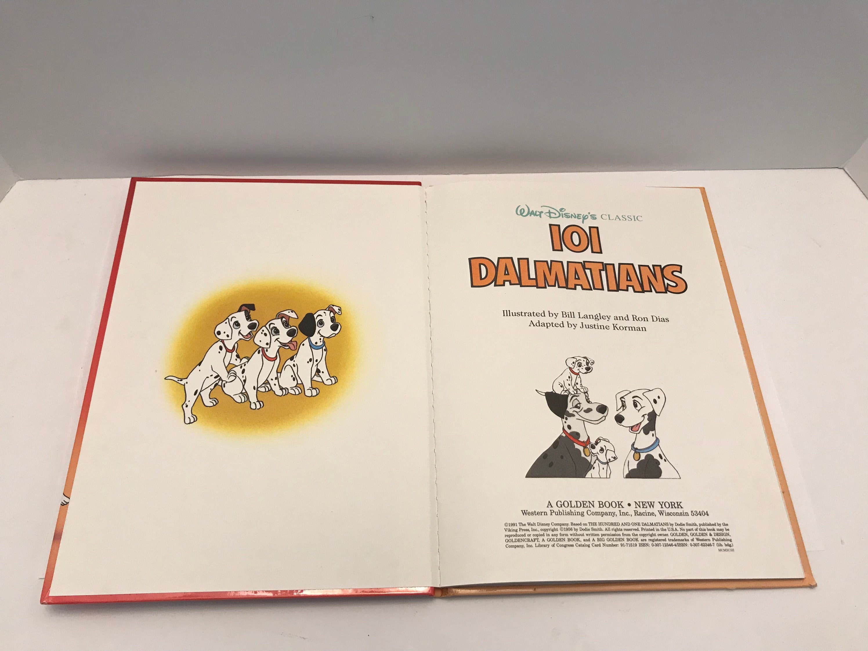 Vintage 1991 Walt Disney 101 Dalmatians Golden Book Hardcover Childrens ...