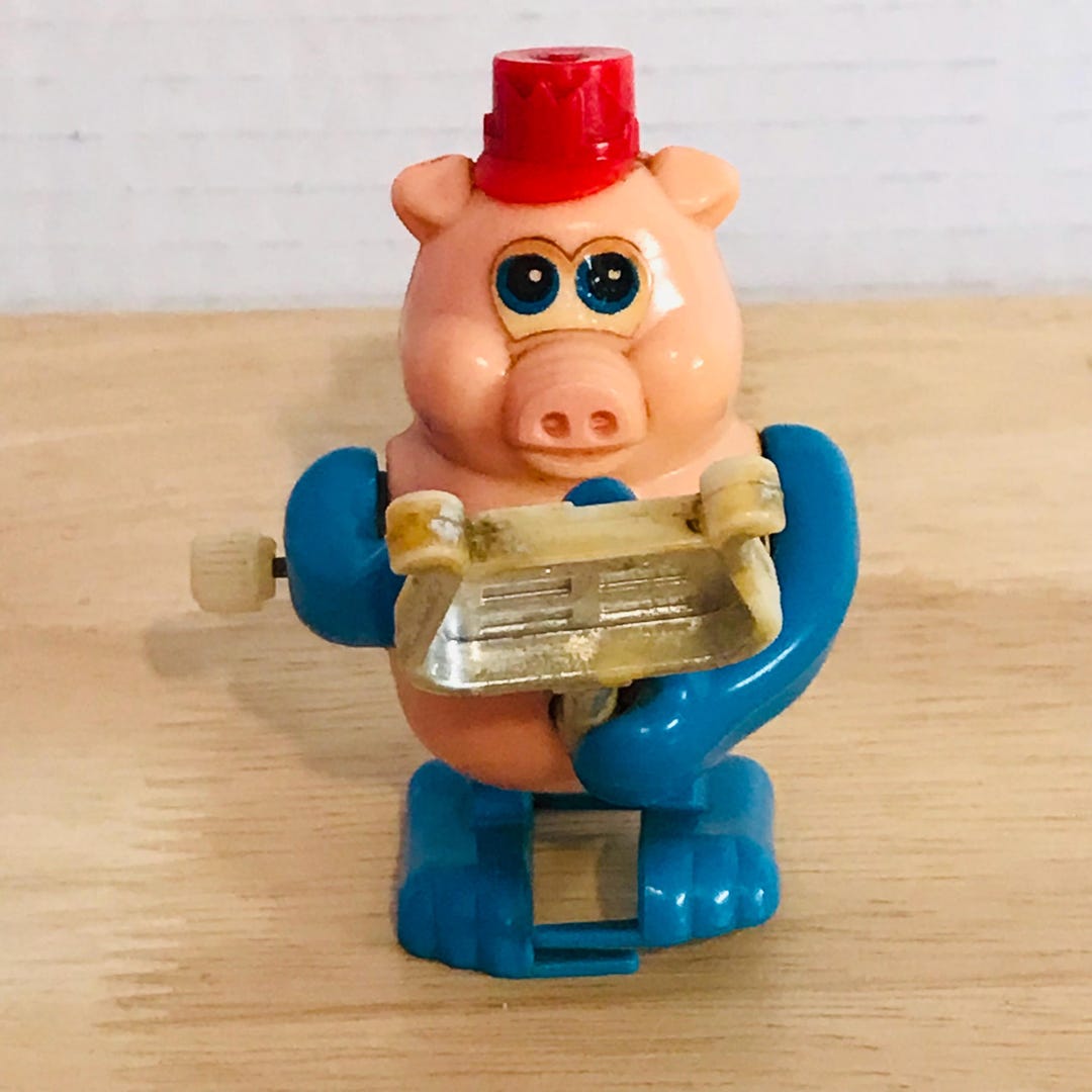 Vintage Tomy Wind up Walking Pig Not so Grand Band Toy Ramp Walker ...