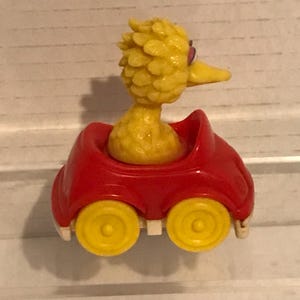 Vintage 1980s Tyco Preschool Big Bird Driving A Car Toy Sesame Street ...