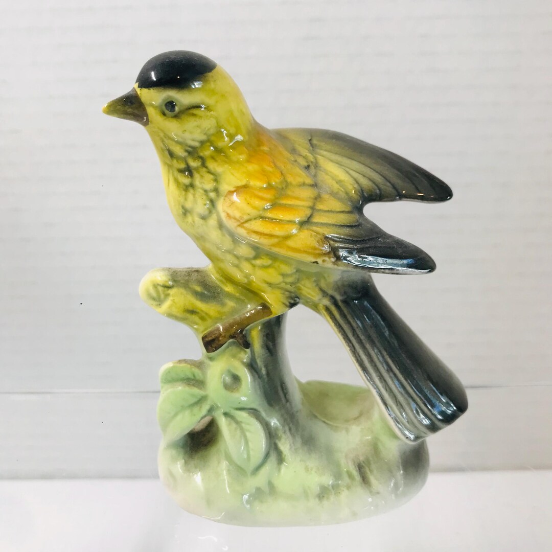 Vintage Enesco Gold Finch Bird Figurine 0521 - Etsy