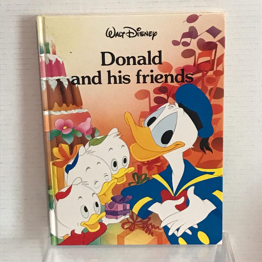 Vintage 1987 Walt Disney Donald and His Friends Oversized Hardcover ...