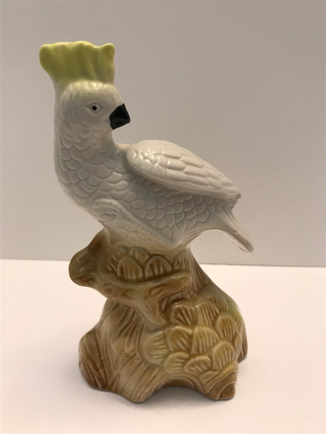 Vintage Ceramic White Cockatoo Bird Figurine Brazil - Etsy