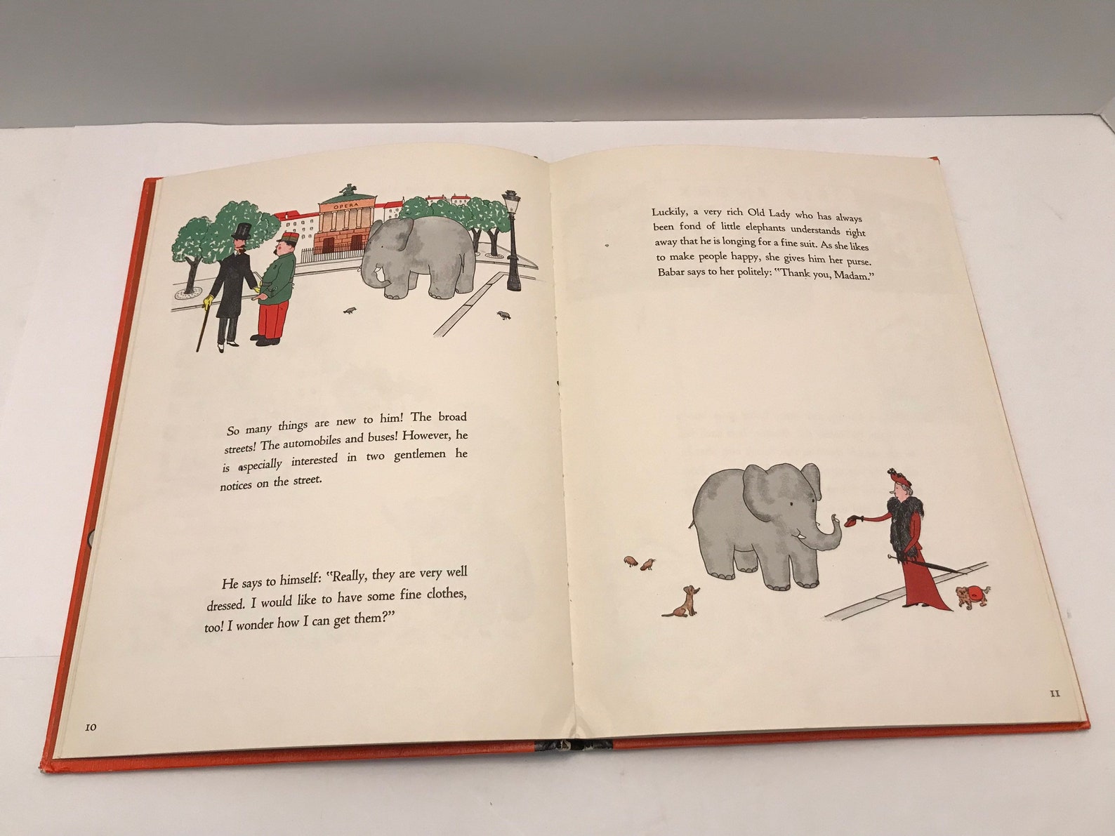 Vintage 1960 the Story of Babar the Little Elephant Hardcover Book ...