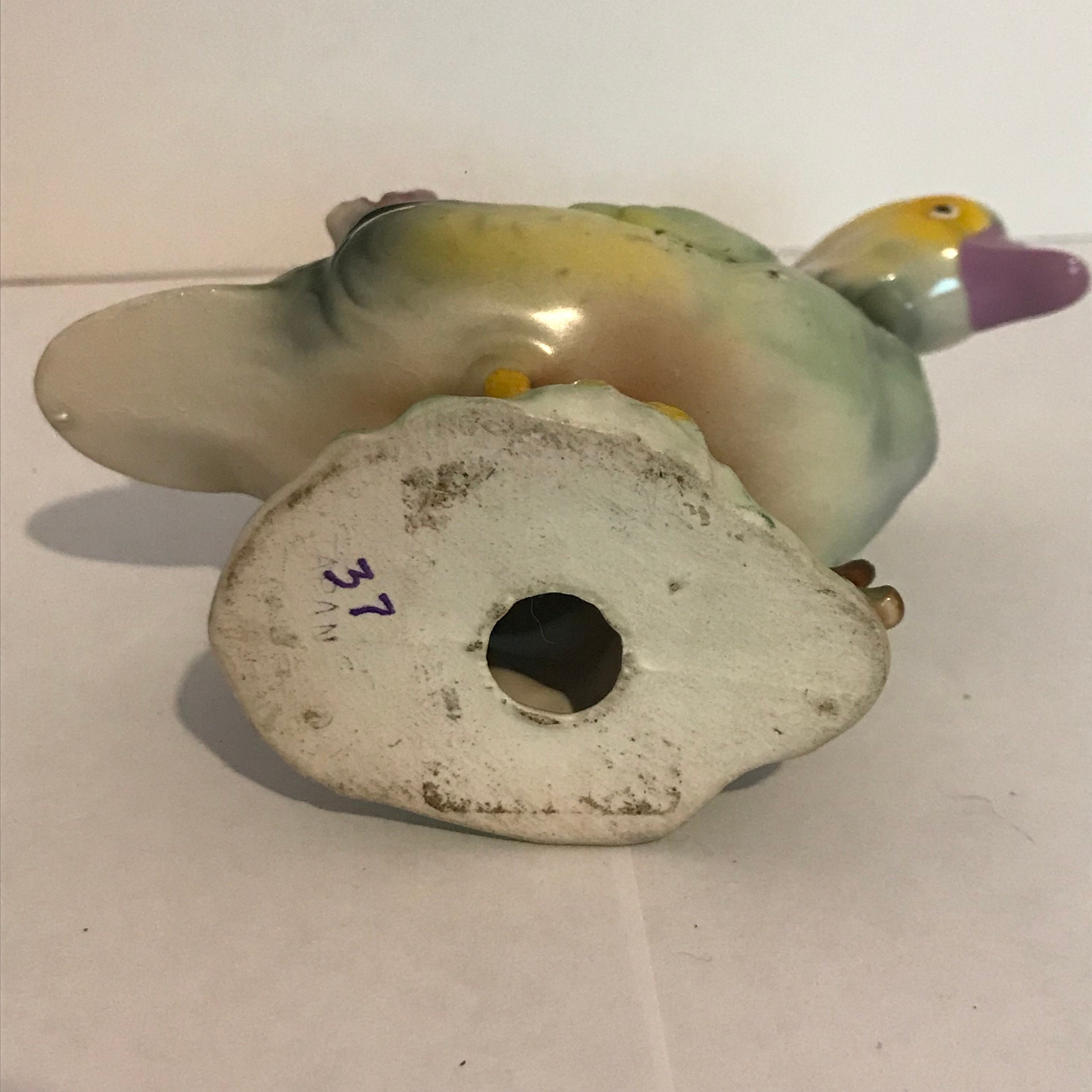 Vintage Colorful Pastel Duck Bird Figurine - Etsy