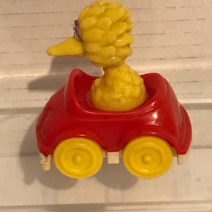 Vintage 1980s Tyco Preschool Big Bird Driving A Car Toy Sesame Street ...