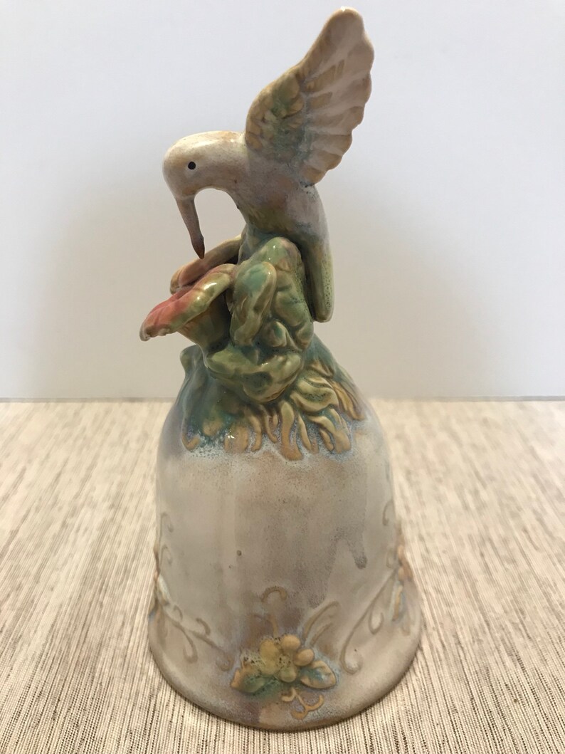 Hummingbird With Flowers Pottery Collector Bell - Etsy