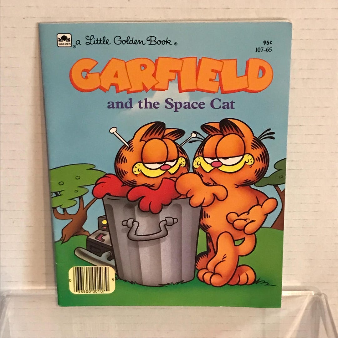Vintage 1988 Garfield and the Space Cat A Little Golden Book Children’s ...