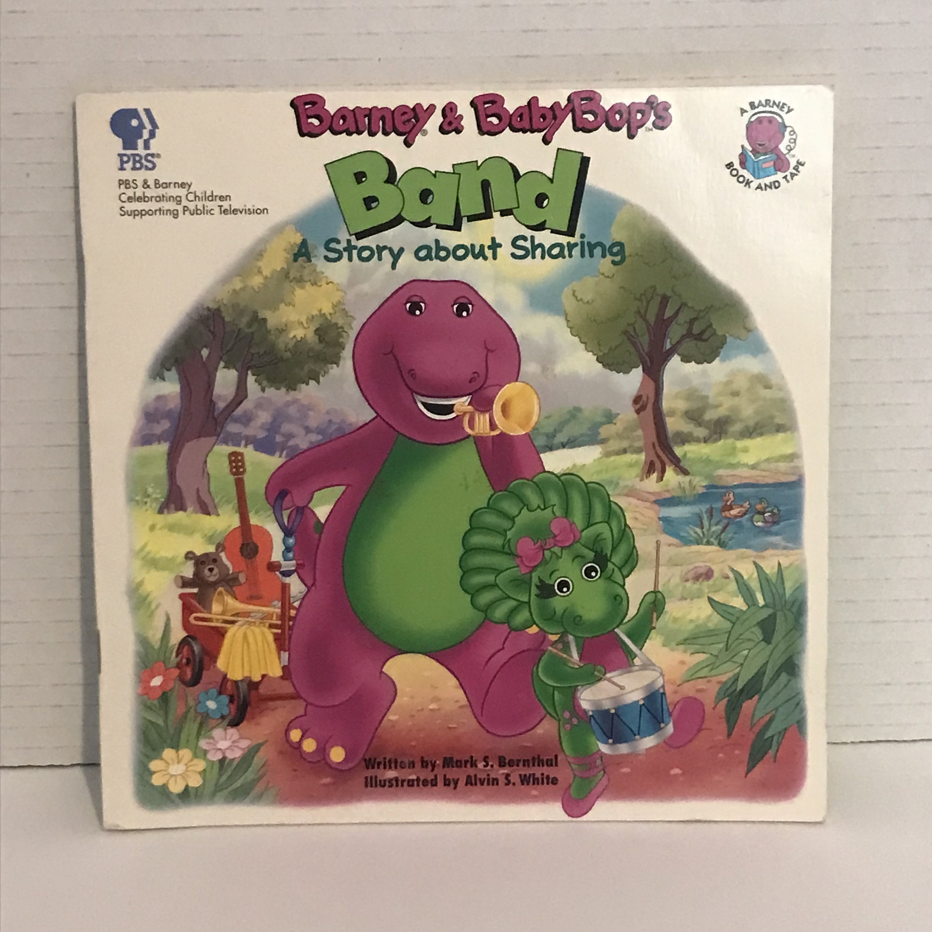 Vintage 1995 Barney & Baby Bops Band A Story About Sharing Paperback ...