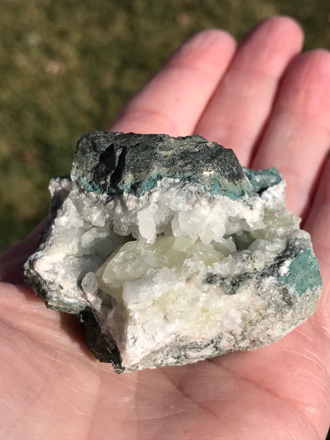 Datolite With Calcite Mineral Specimen From New Street Quarry Paterson ...