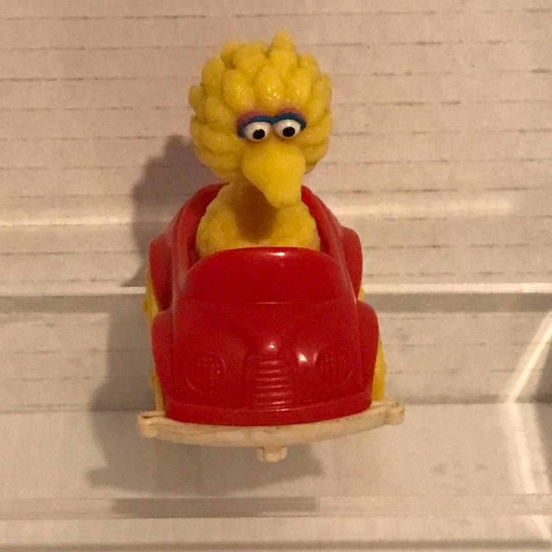 Vintage 1980s Tyco Preschool Big Bird Driving A Car Toy Sesame Street ...