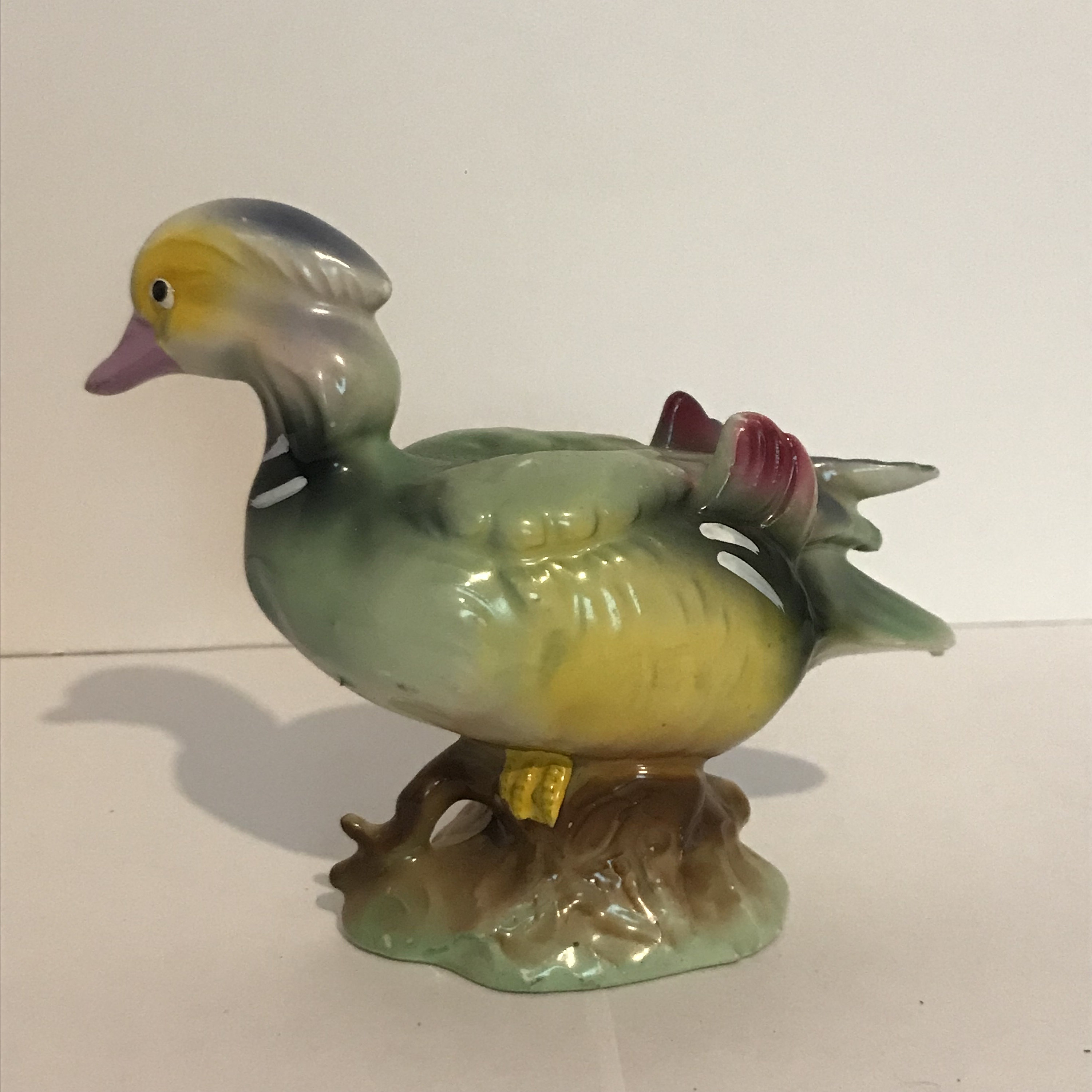 Vintage Colorful Pastel Duck Bird Figurine - Etsy