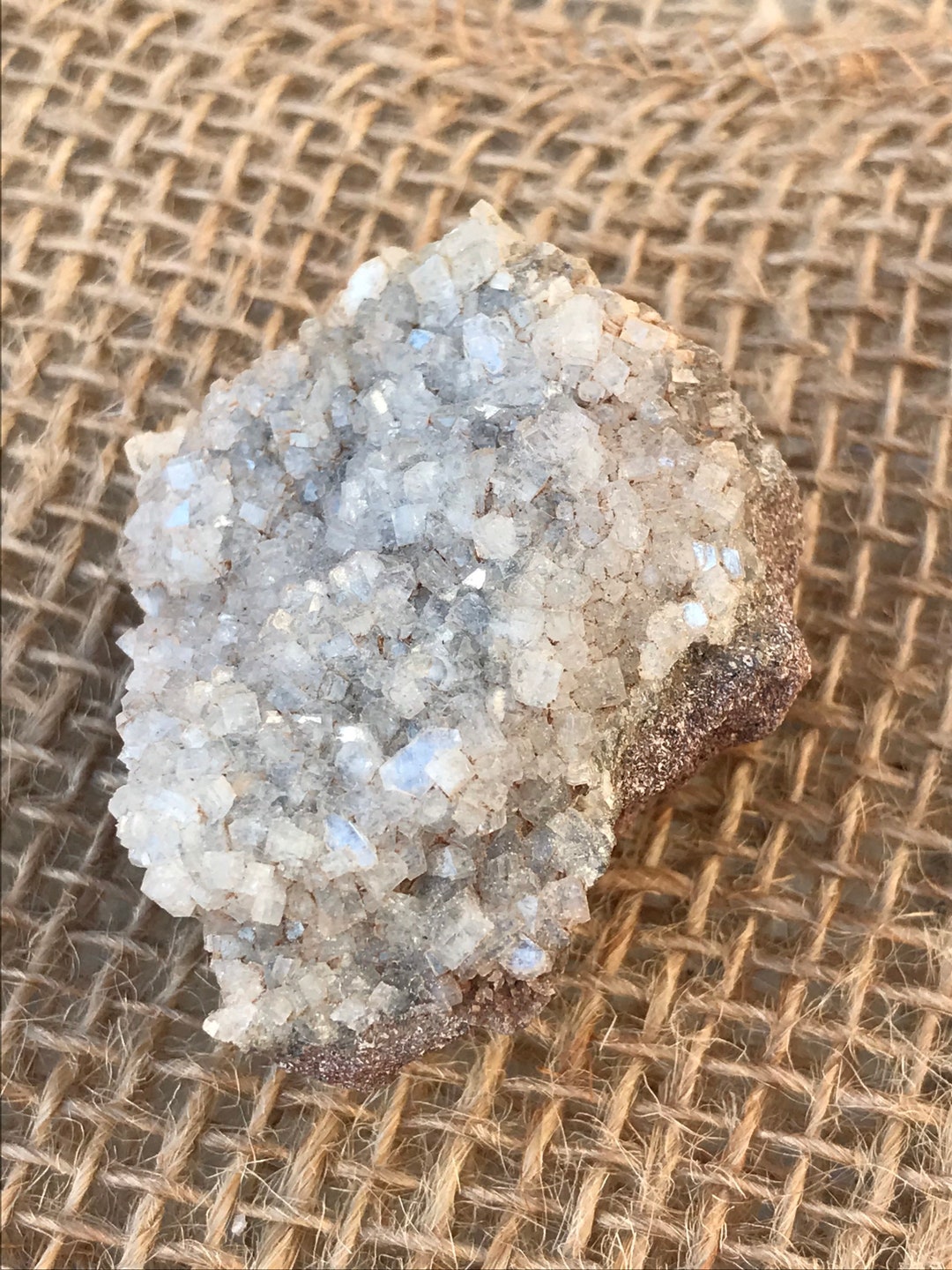 Hemimorphite With Calcite Specimen Rock Mineral Geology - Etsy