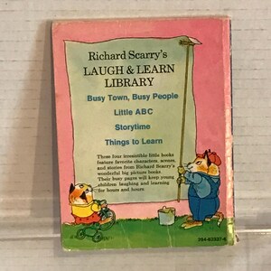 Vintage 1976 Richard Scarrys Busy Town Busy People Paperback Children's ...