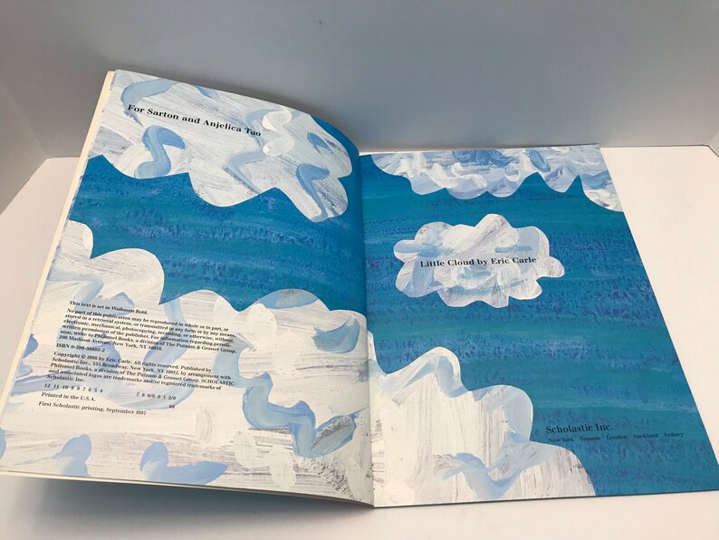 Vintage 1996 Little Cloud Children's Book by Eric Carle - Etsy