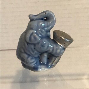 Vintage Blue Elephant Playing Saxophone Figurine Musical Figure Home ...