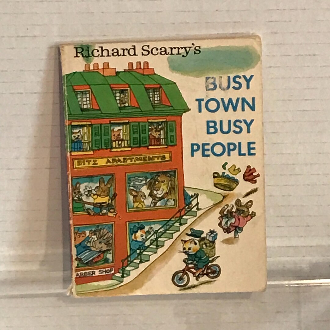 Vintage 1976 Richard Scarrys Busy Town Busy People Paperback Children's ...