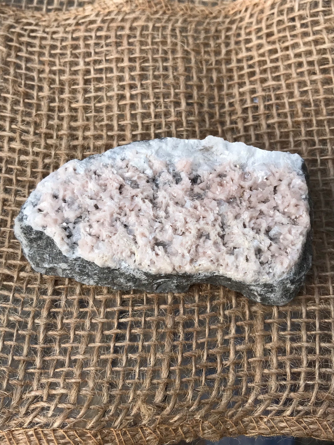 Pink Dolomite With Calcite Specimen Rock Mineral Geology - Etsy