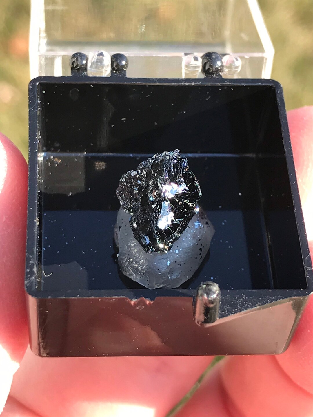 Hematite Thumbnail Micro Mount Mineral Specimen in Display Case From ...