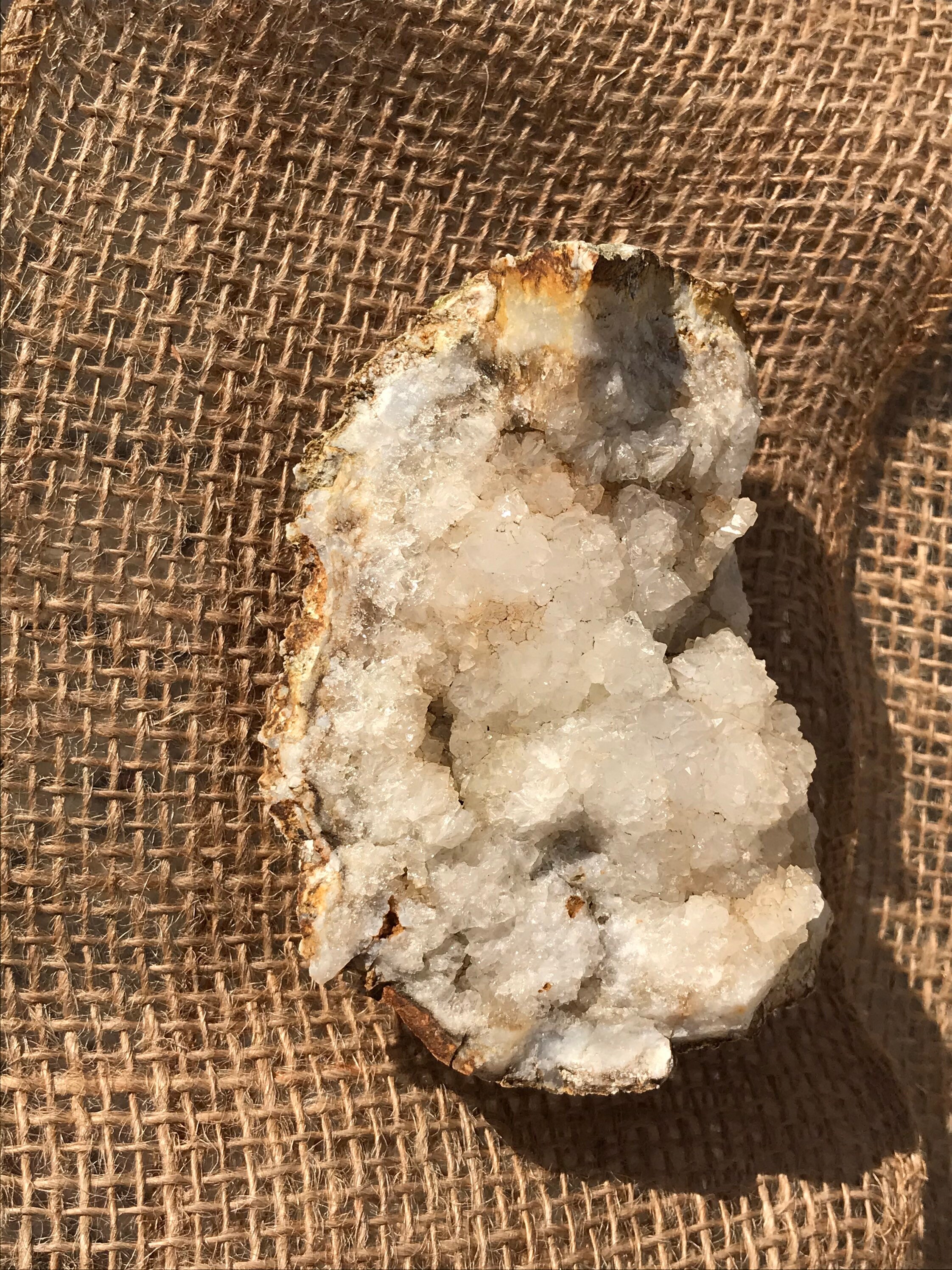 Quartz Crystal Cluster Geode Mineral Specimen From Eubank, Kentucky Old ...