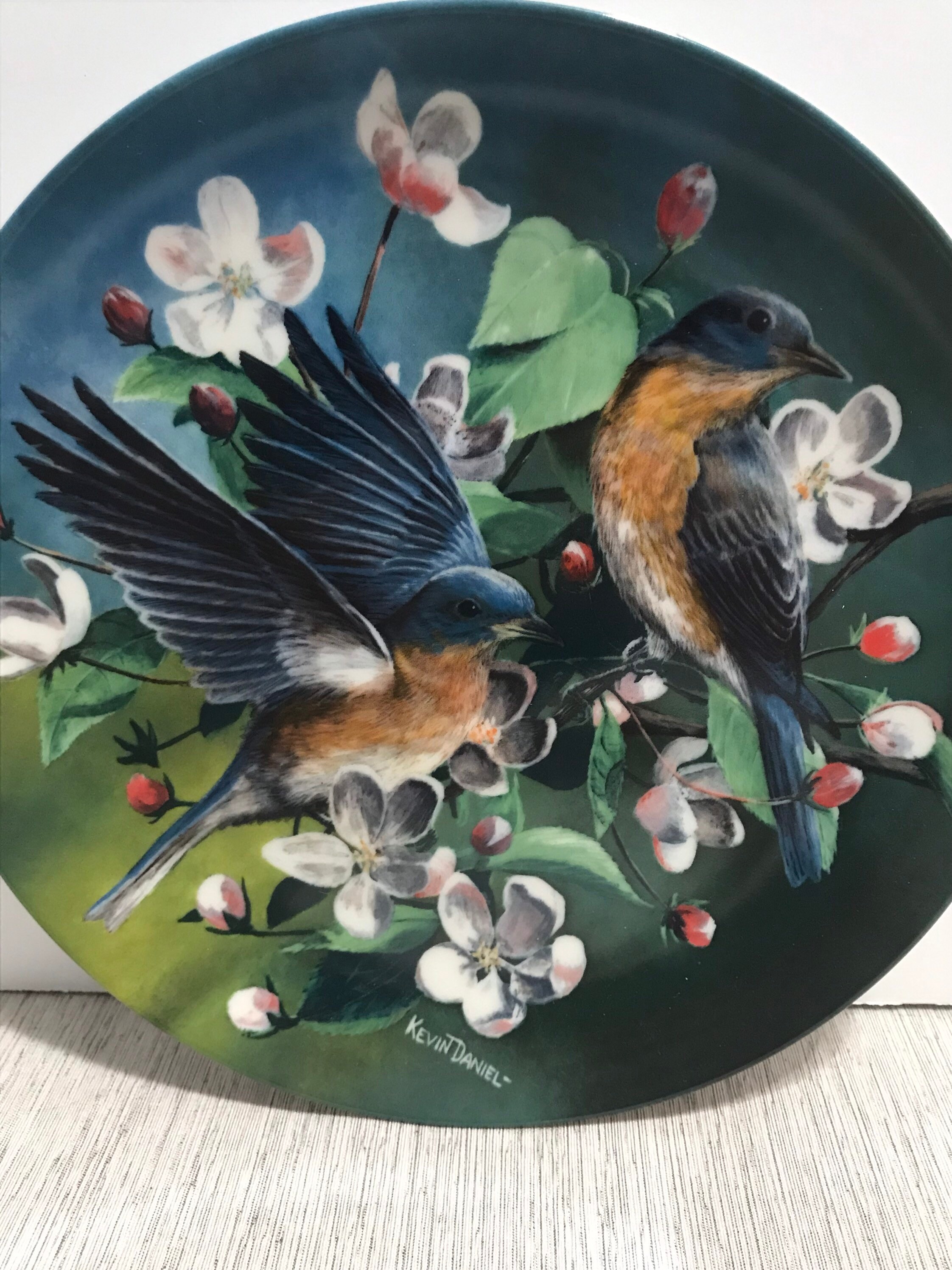 Vintage 1986 Edwin M Knowles the Blue Bird Collector Plate With ...