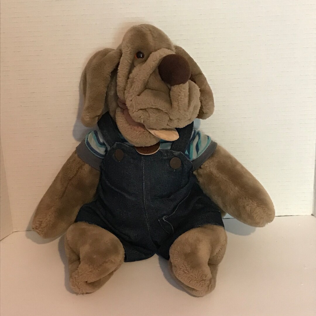 Vintage 1980s Wrinkles Inc Dog Puppet Stuffed Animal by Ganz Bros - Etsy