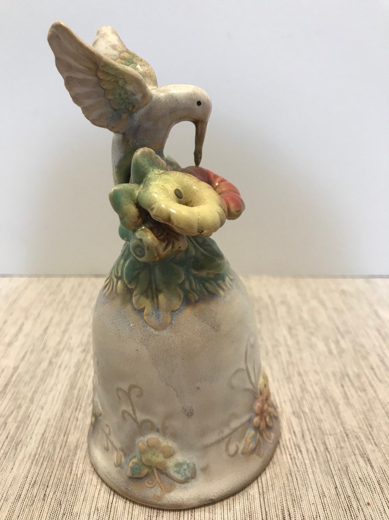 Hummingbird With Flowers Pottery Collector Bell - Etsy