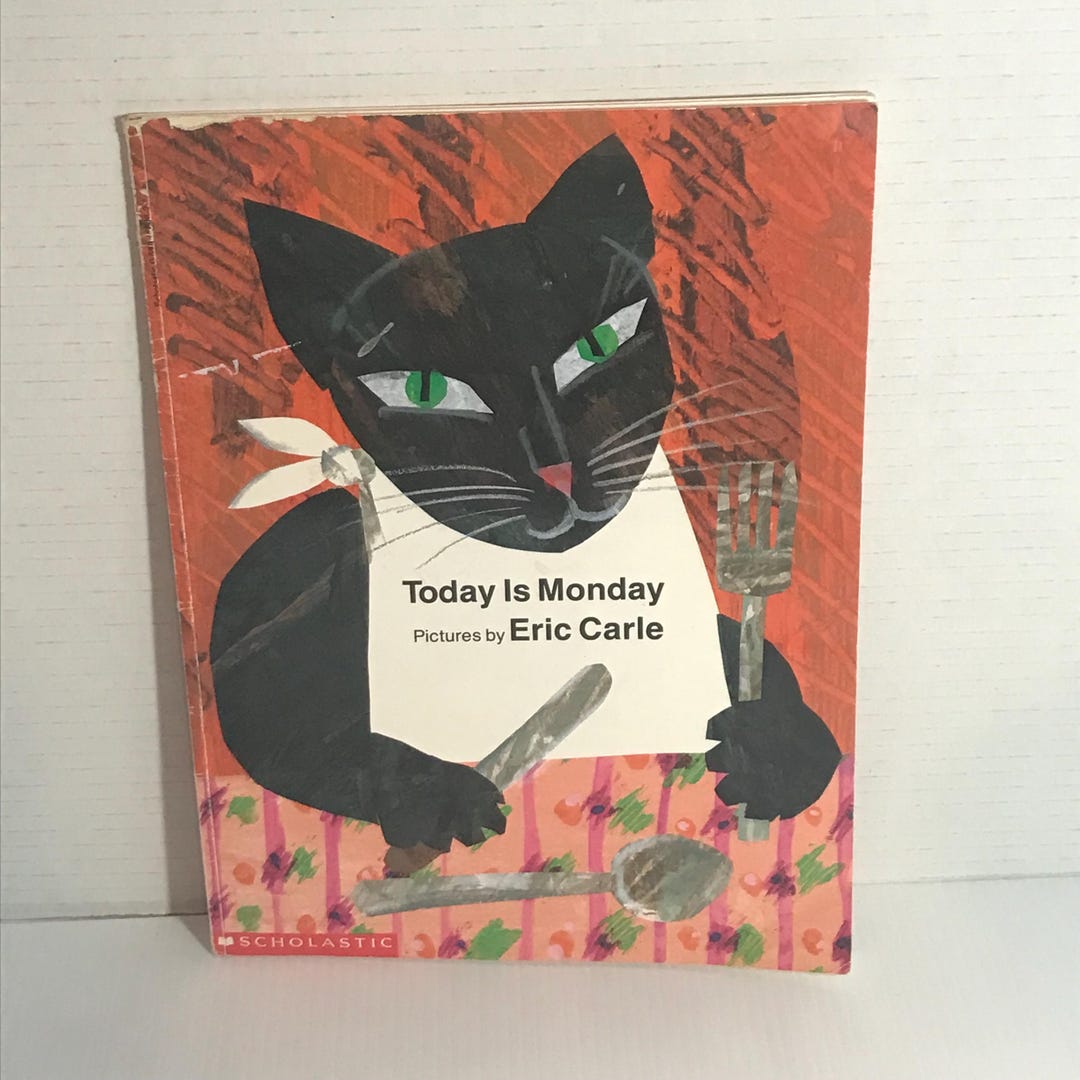 Vintage 1993 Today is Monday Children's Book by Eric Carle Storybook - Etsy