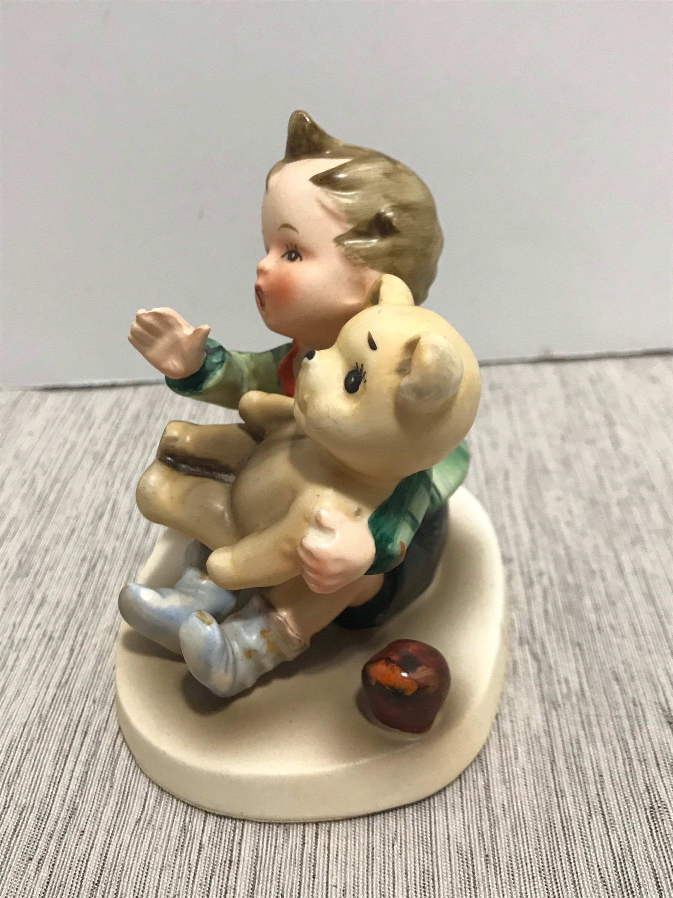 Vintage Napco Napcoware Boy With Teddy Bear Figurine AH3967C - Etsy