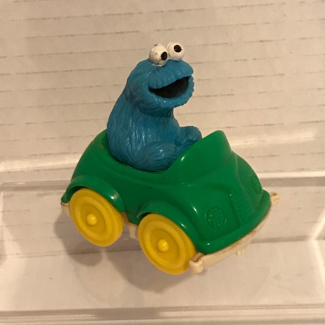 Vintage 1980s Tyco Preschool Cookie Monster Driving A Car Toy Sesame ...