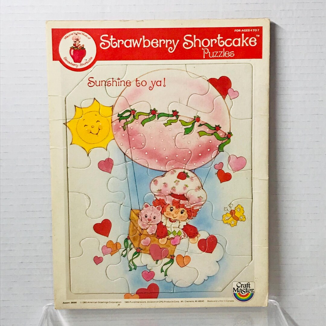 Vintage 1983 Strawberry Shortcake Craft Master Frame Tray Puzzle - Etsy