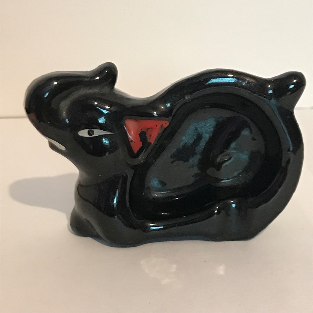 Vintage Black Elephant Redware Ashtray Japan Shafford - Etsy