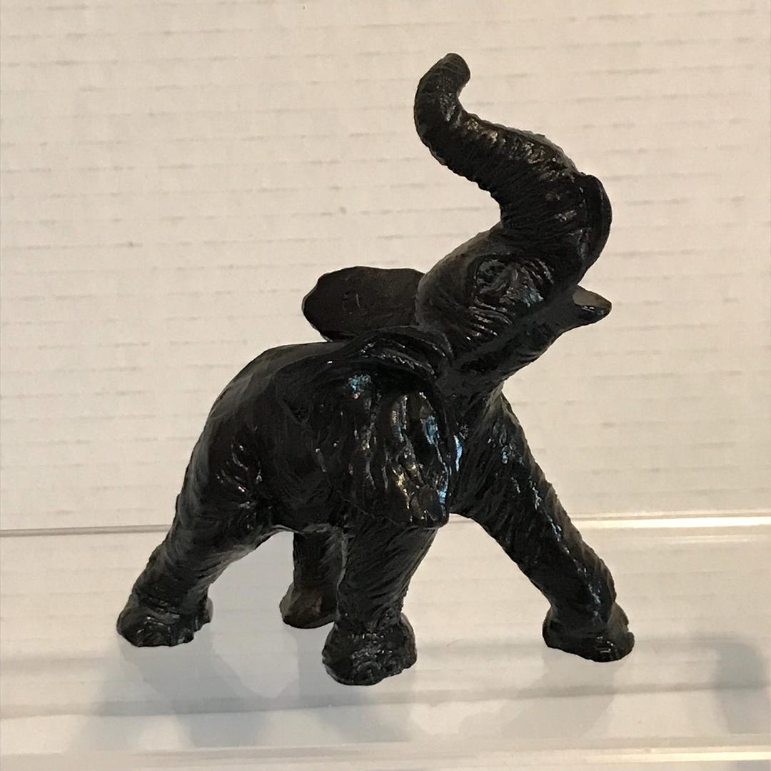 Black Coal Carved Elephant Figurine - Etsy