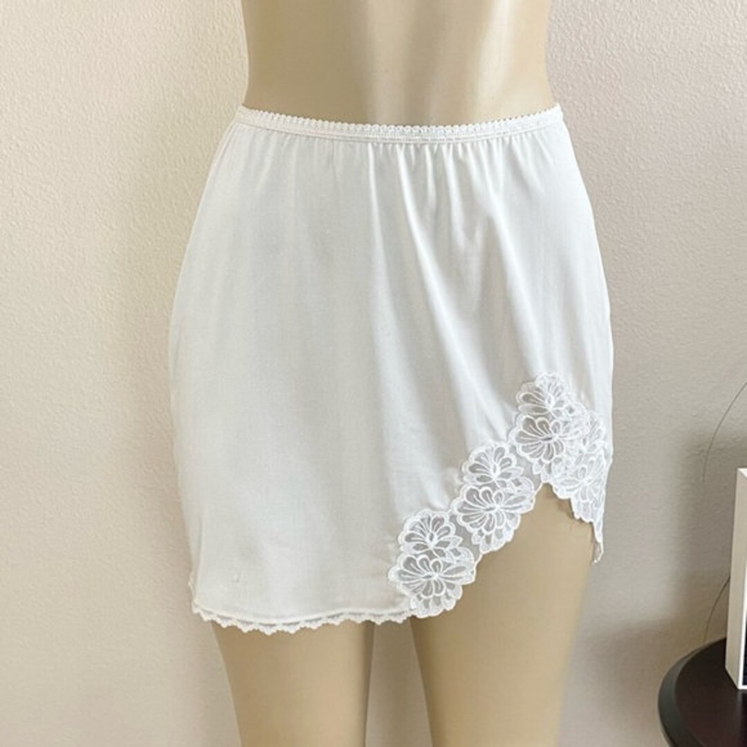 SHADOWLINE Vintage Ivory Embroidered Mini Slip Sz S - Etsy
