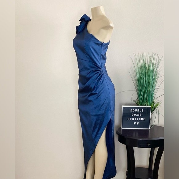 JESSICA MCCLINTOCK Vintage One Shoulder Hi Low Gown Sz 10 - Etsy