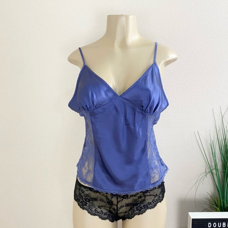 VICTORIA'S SECRET Vintage Silk Lace Back Camisole Sz L - Etsy