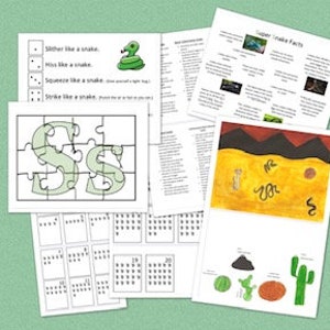S is for Snake Activity Booklet - Etsy