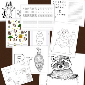 R is for Raccoon Activity Booklet - Etsy