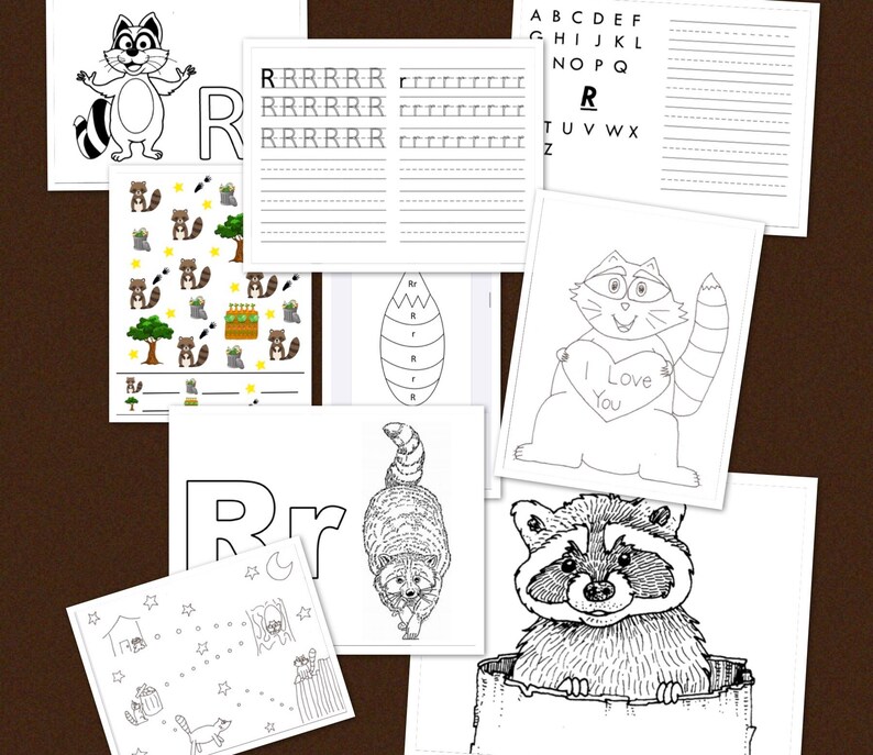 R is for Raccoon Activity Booklet - Etsy